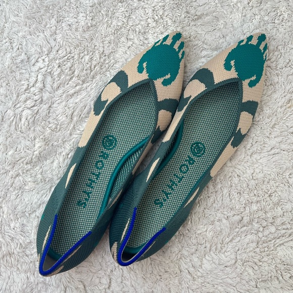 Rothy's | Shoes | Rothys Moroccan Green Pointed Flats | Poshmark